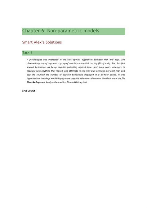 pdf chapter 6 non parametric models sage pub · chapter 6 non