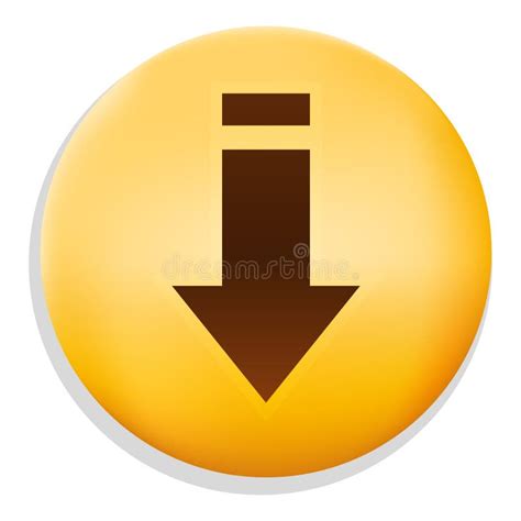 Realistic Yellow Button With Download Icon Stock Vector Illustration Of Yellow Single 349956169