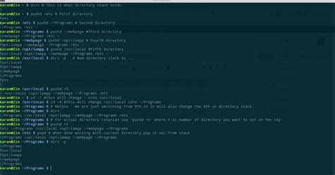 Linux Users Navigation Using Puspd Popd And Dirs In Linux Console