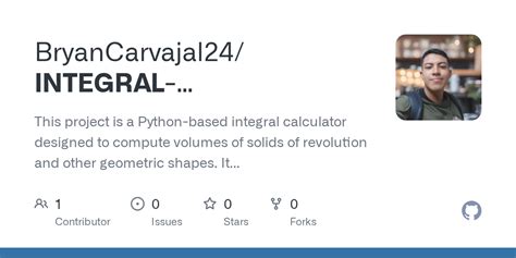 Github Bryancarvajal24integral Calculator For Volume Computations