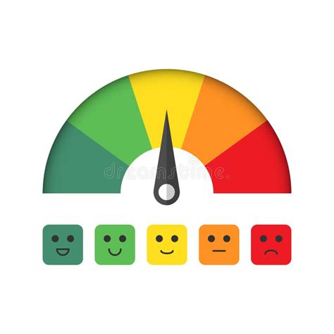 Customer Satisfaction Meter Icon In Flat Style Gauge Level Vector Illustration On Isolated