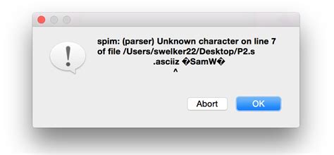 Mips Assembly Language Asciiz Error On Mac Qtspim Stack Overflow
