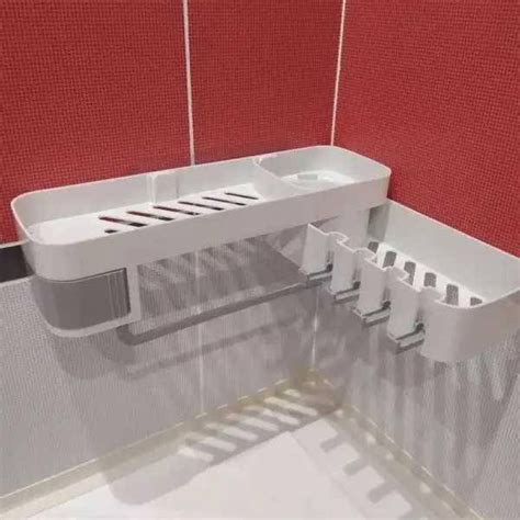 Кутова полиця для ванної кімнати Біла