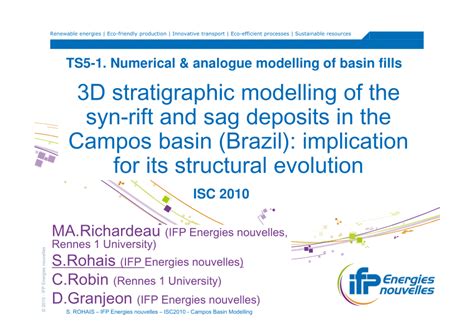 Pdf 3d Stratigraphic Modelling Of The Syn Rift And Sag Deposits In The Campos Basin Brazil