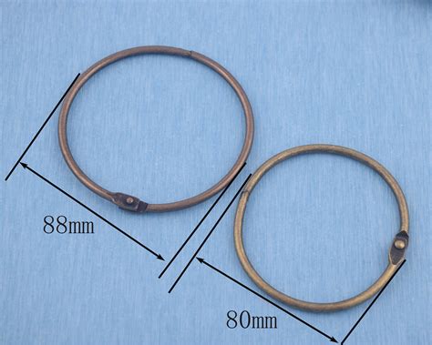 Antique Brass Binding Rings88mm Outer Metal Bronze Book Card Etsy