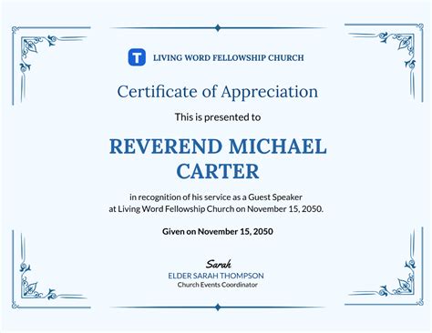 Free Church Pastor Ordination Certificate Template To Edit Online