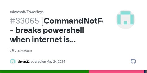 CommandNotFound Breaks Powershell When Internet Is Disconnected