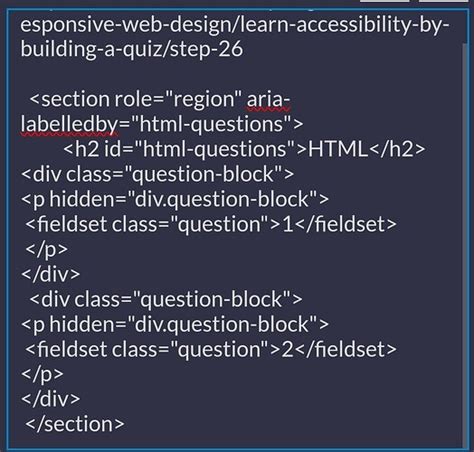 Learn Accessibility By Building A Quiz Step Html Css The Freecodecamp Forum