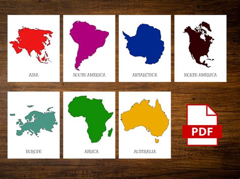 Continentes Tarjetas Educativas Materiales Preescolares Páginas Para