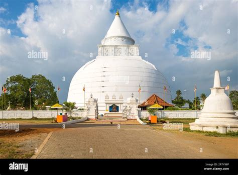 The Very Old Buddhist Monastery And Hemispherical Dome The Stupa From