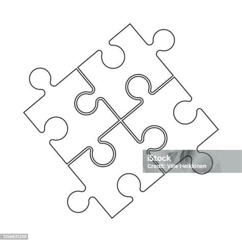 직소 퍼즐 조각 평면 아이콘 기호 팀워크 연결 로고 사인입니다 벡터 일러스트 이미지입니다 흰색 배경에 격리 0명에 대한 스톡 벡터 아트 및 기타 이미지 Istock