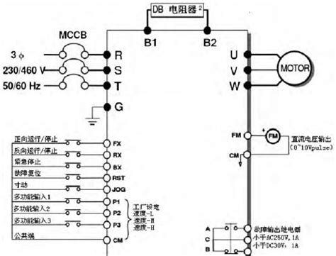 变频器安装线路图 一般变频器实物接线图 380v变频器实物接线图 大山谷图库