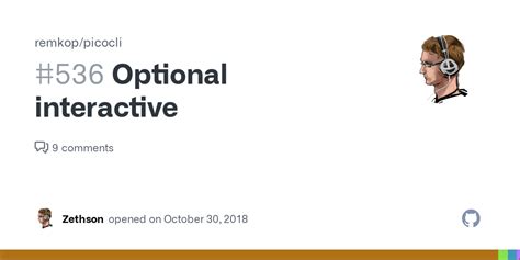 Optional Interactive · Issue 536 · Remkoppicocli · Github