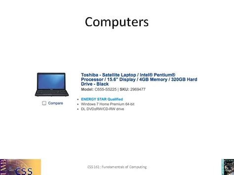 Css 161 Fundamentals Of Computing Introduction To Computers