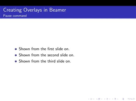 Creating Overlays In Beamer LaTeX Beamer