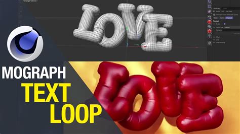 Text Animation Loop Tutorial With Cinema 4d Mograph And Dynamics Youtube