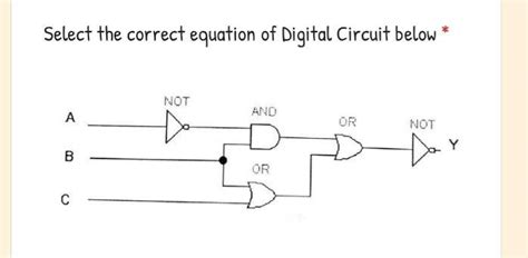 Solved Select The Correct Equation Of Digital Circuit Below Chegg Com