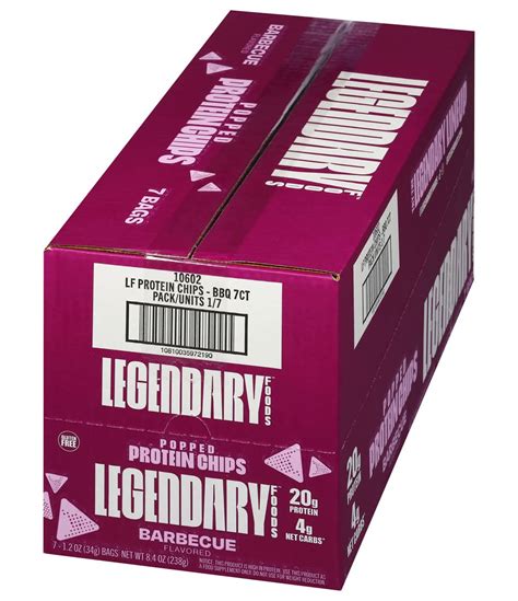 Legendary Foods Popped Protein Chips Barbeque 7 X 12 Oz Postmates