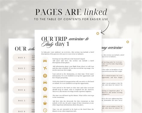 Editable Travel Itinerary Template Trip Itinerary Printable Travel Guide Travel Agent Planner