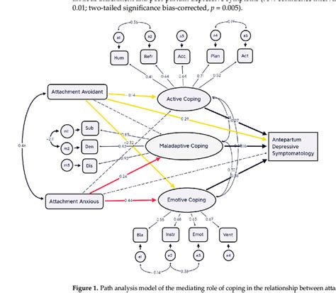 Path Analysis Model Of The Mediating Role Of Coping In The Relationship Download Scientific
