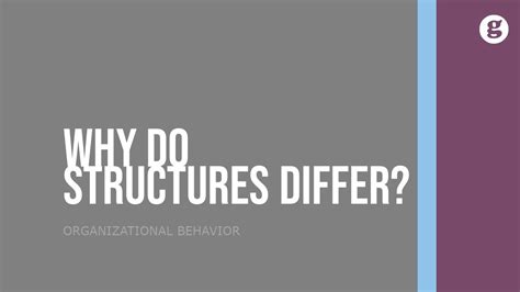 Why Do Structures Differ Youtube