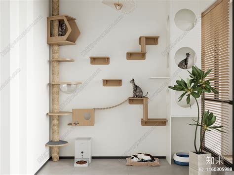 现代猫爬架3d模型下载【id 1160305988】 知末3d模型网