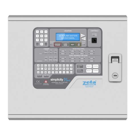 ZETA ALARM LIMITED SIMPLICITY PLUS SP 64 M USER MANUAL MAINTENANCE MANUAL LOG BOOK Pdf