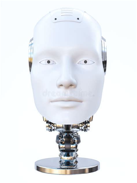 3d Rendering Of A Male Android Robotic Head Stock Illustration Illustration Of Head Humanoid