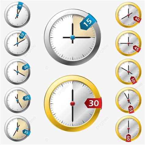 Set Of Vector Timer Design Second Object Accuracy Vector Second Object Accuracy Png And