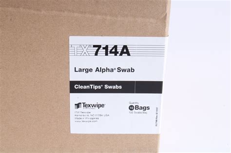 Texwipe Tx714a Large Alpha Polyester Cleanroom Swab Qty 10 Bag 100 S Ntc Tech