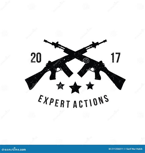 Weapons Logo Design Template Stock Vector Illustration Of Protection