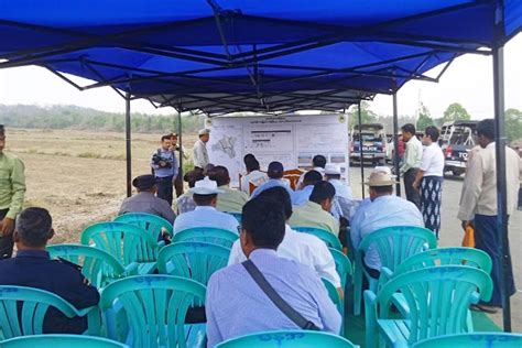 မကွေးတိုင်းဒေသကြီး၀န်ကြီးချုပ် ဦးတင့်လွင် သရက် နတ်မီးတောက် ကံမ ကတ္တရာလမ်းပိုင်း အဆင့်မြှင့်တင