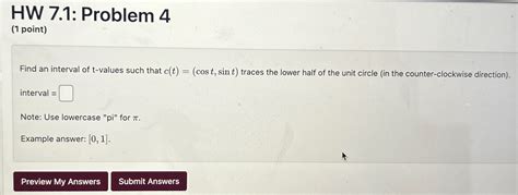 solved hw 7 1 problem 4 1 ﻿point find an interval of