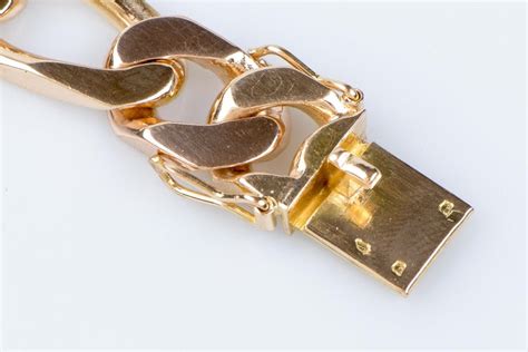 18 Carat Yellow Gold Alternating Mesh Identity Bracelet For Sale At 1stdibs