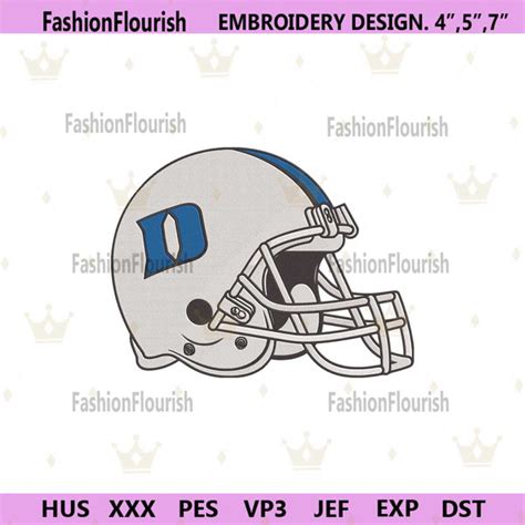 Duke Blue Devils Football Helmet Logo Machine Embroidery Inspire Uplift