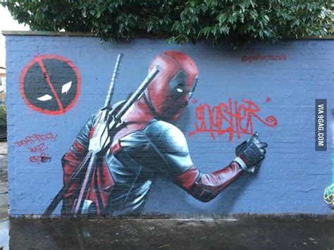Deadpool Grafitti Gaming Street Art Deadpool Art Deadpool