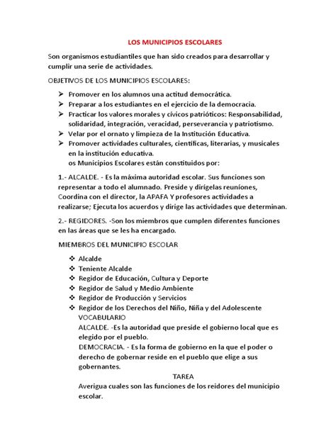 Texto Los Municipios Escolares Pdf