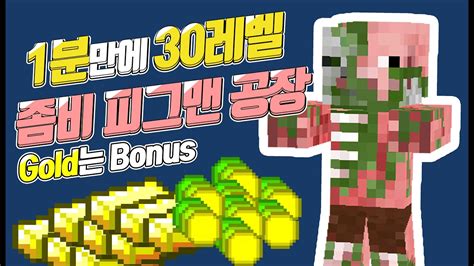 좀비피그맨 경험치 공장 1분20초만에 30렙 스냅제이s 마인크래프트 공략 스냅제이s 마인크래프트 공략 Youtube