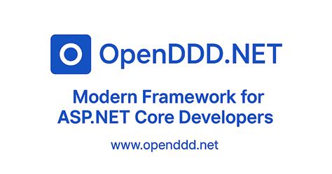 OpenDDD NET Modern Framework For ASP NET Core Developers