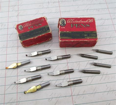 Two Vintage Esterbrook Pen Nib Boxes With 12 Nibs Ross F George Etsy