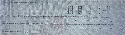 Solved Let Uwv1v2 And V3 Be The Vectors In R4 Defined By