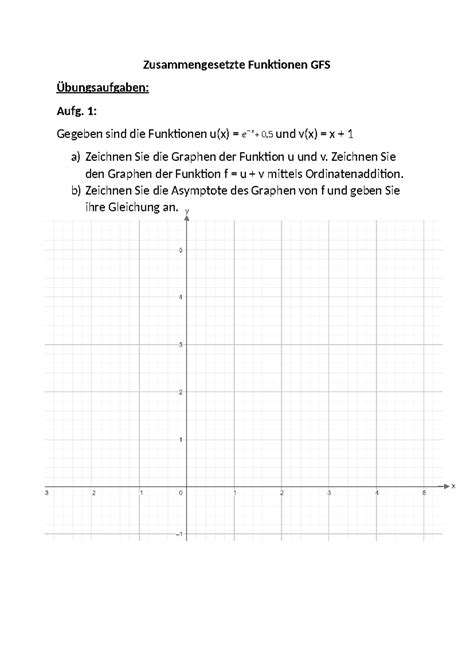 Zusammengesetzte Funktionen Aufgaben Y Zusammengesetzte Funktionen Gfs Übungsaufgaben Aufg 1