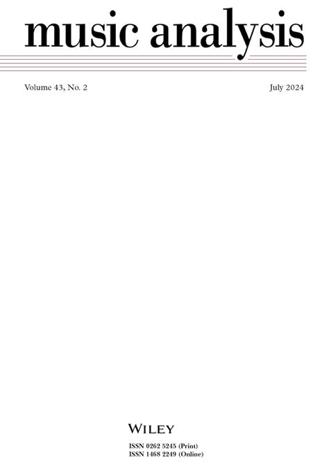 Music Analysis Wiley Online Library