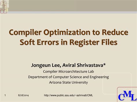 Ppt Compiler Optimization To Reduce Soft Errors In Register Files