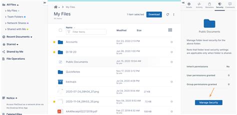 Enable Folder Level Permissions Filecloud Docs Server