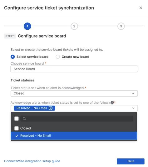 Service Ticket Synchronization Sophos Central Partner