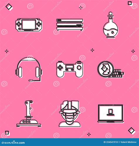 Set Portable Video Game Console Video Bottle With Magic Elixir