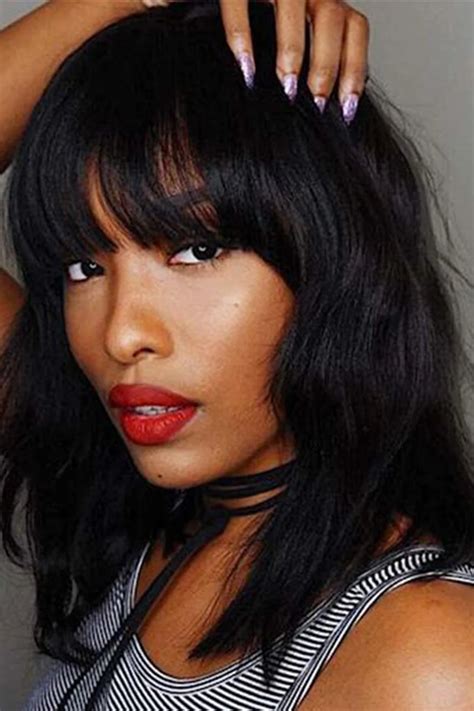 No Glue Wigs With Lace Front Top And Bangs Beginner Friendly Ygwigs