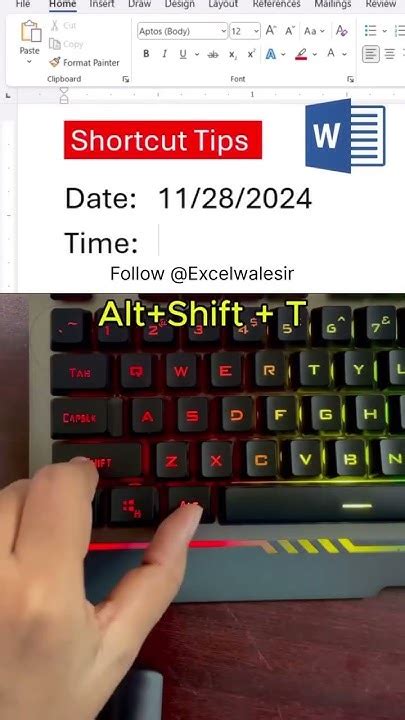 Shortcuts For Ms Word Excelwalesir Computertricks Shortvideo Mswordtips Training Tutorial
