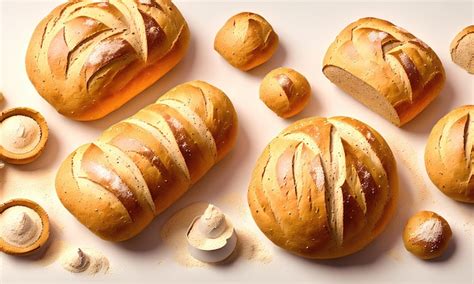 Premium Photo Fresh Gold Bread On The Table